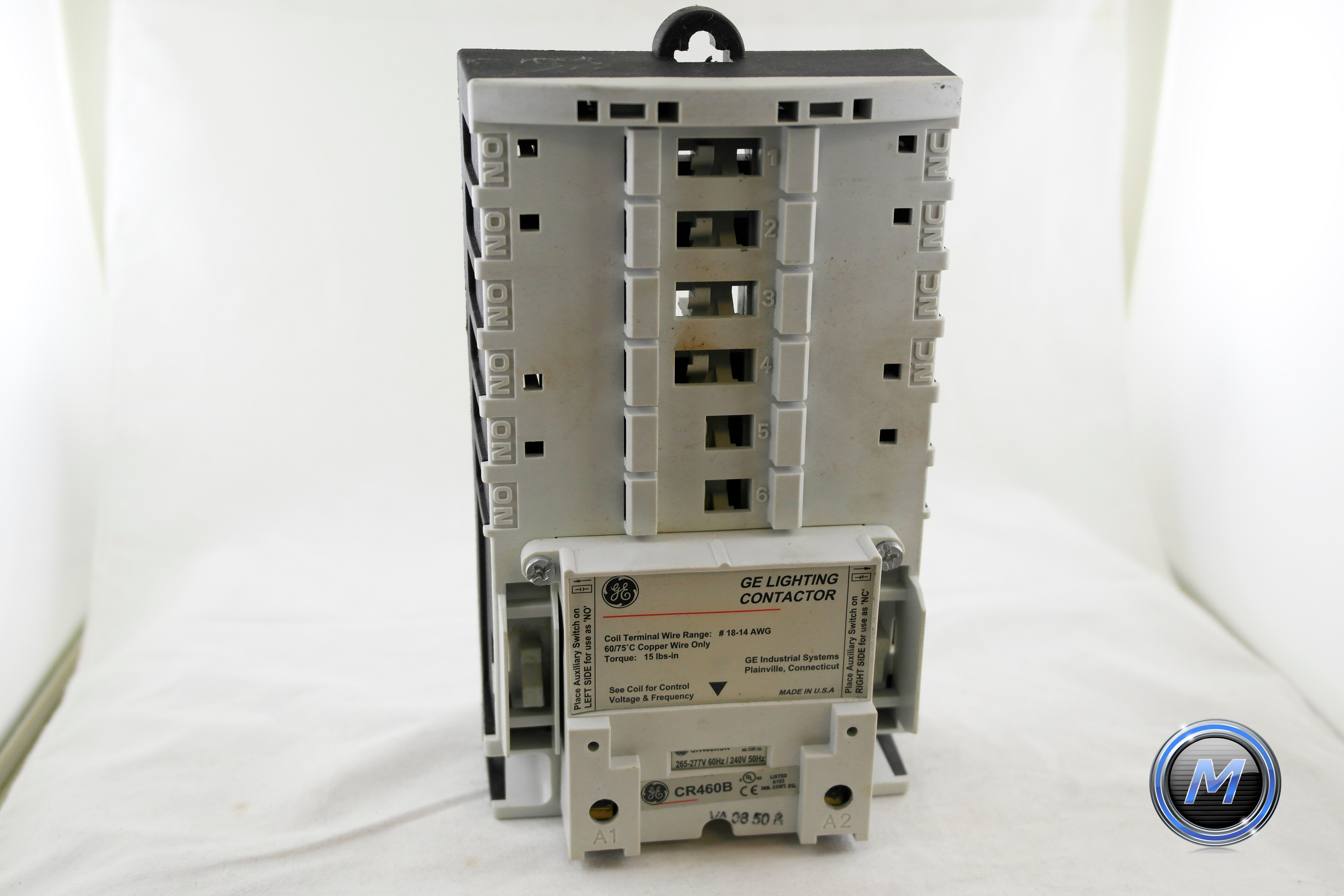 CR460B: GENERAL ELECTRIC LIGHTING CONTACTOR BASE, 120V COIL CR460B ...